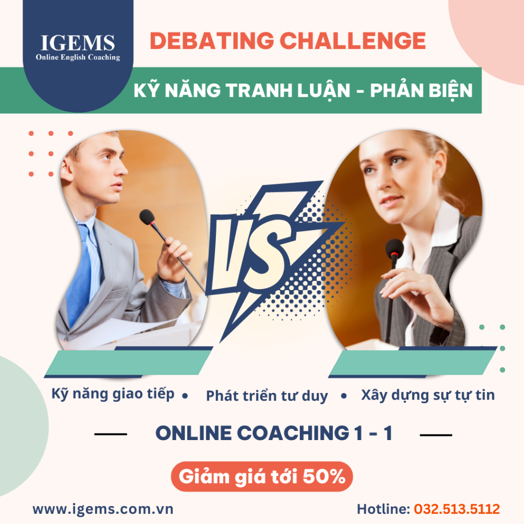Khóa Học Tranh Biện Debate Challenge Online – Igems